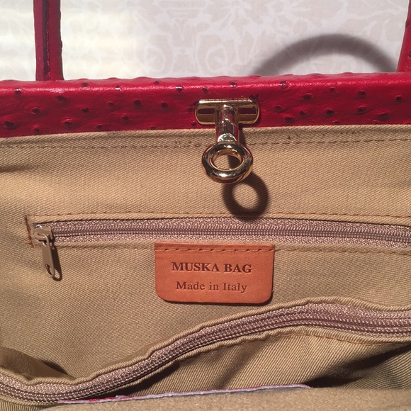 Muska | Bags | New Muska Ostrich Design Handbagshoulder Bag | Poshmark